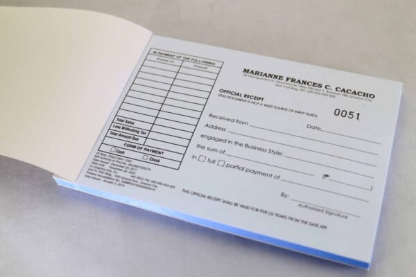 Official Receipt Standard Size VJ Graphic Arts Inc Official Receipt Standard Size VJ Graphic Arts Inc