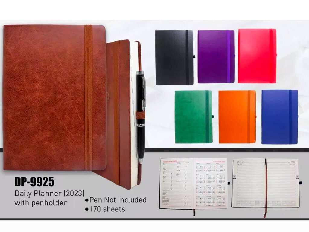 Premade Daily Planner 04. A5 Hardbound Leatherette Daily Planner | VJ ...
